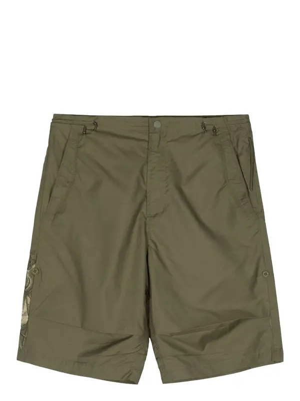 MAHARISHI Embroidered-motif Shorts - Green