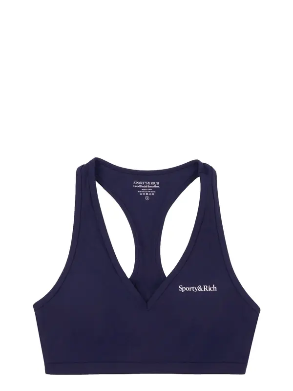 SPORTY & RICH Racerback Sports Bra - Blue