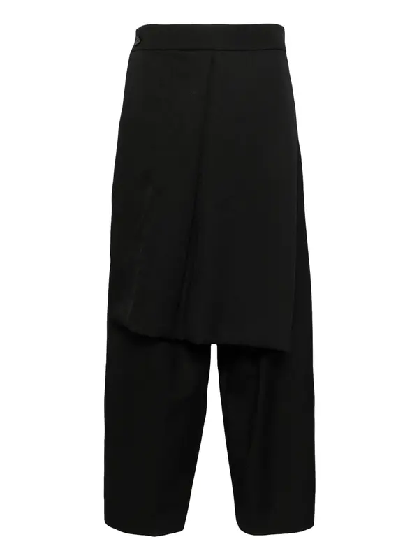 SONGZIO Wide-leg Wool Trousers - Black