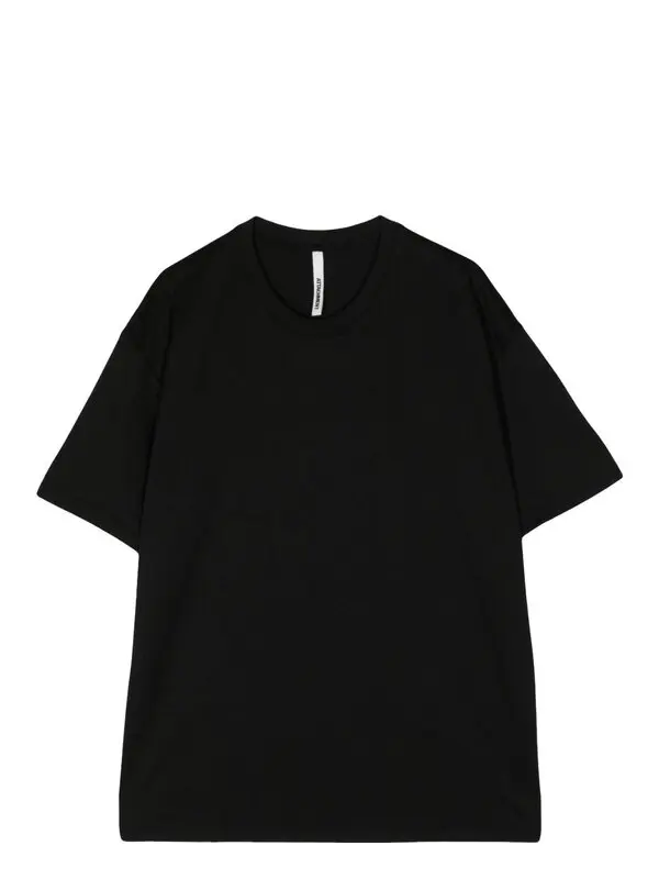 Attachment Crew-neck Cotton T-shirt - Black