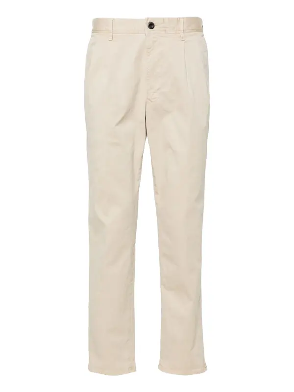 Incotex Tapered-leg Cotton Chino Trousers - Neutrals