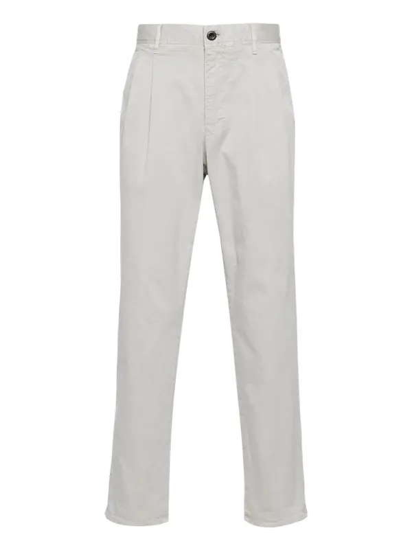Incotex Tapered-leg Cotton Chino Trousers - Grey