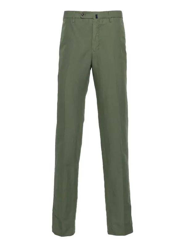 Incotex 39 Linen-blend Chino Trousers - Green