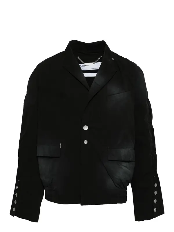 C2H4 Faded-effect Blazer - Black