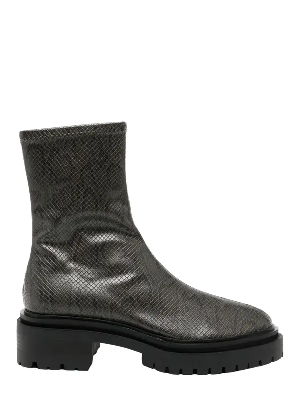 Senso Peyton Iii 50mm Snakeskin-effect Boots - Neutrals
