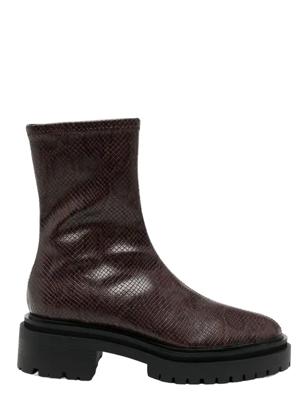 Senso Peyton Iii 50mm Snakeskin-effect Boots - Red