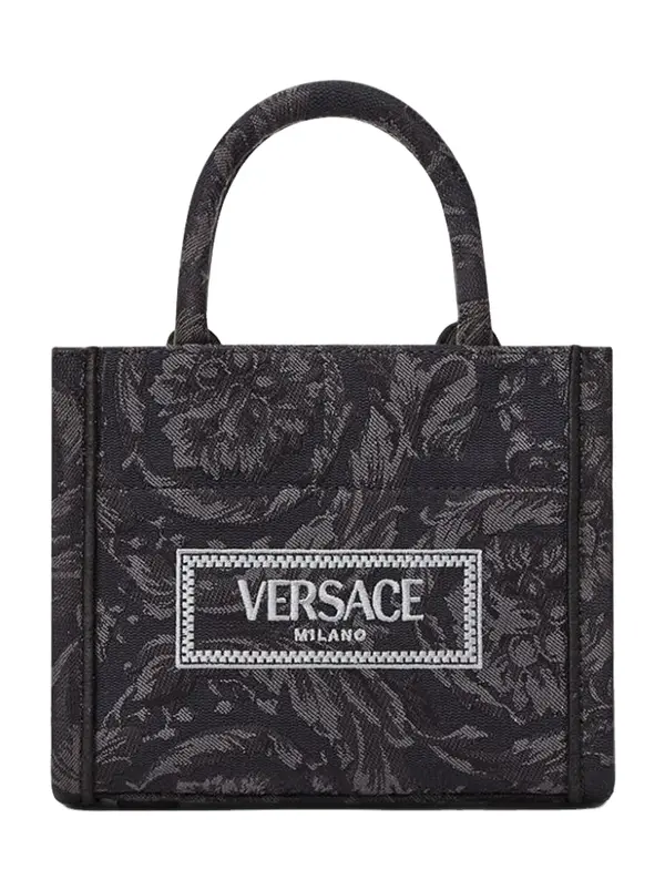 Versace Barocco Athena Extra Small Tote Bag - Black