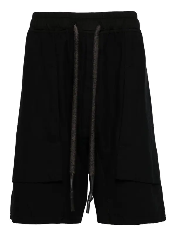 ISAAC SELLAM EXPERIENCE Gusset-detail Track Shorts - Black