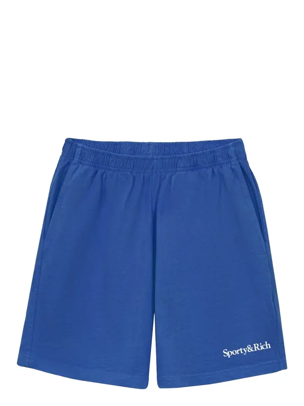 SPORTY & RICH Logo-print Track Shorts - Blue