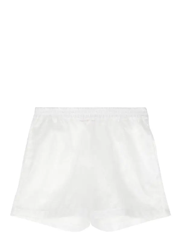 WALTER VAN BEIRENDONCK Floral-jacquard Satin Shorts - White