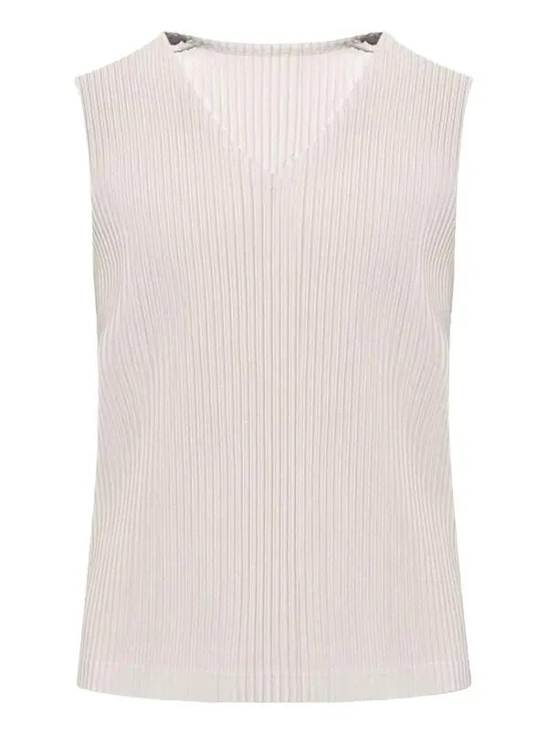 Issey Miyake Pleated Tank Top - Grey