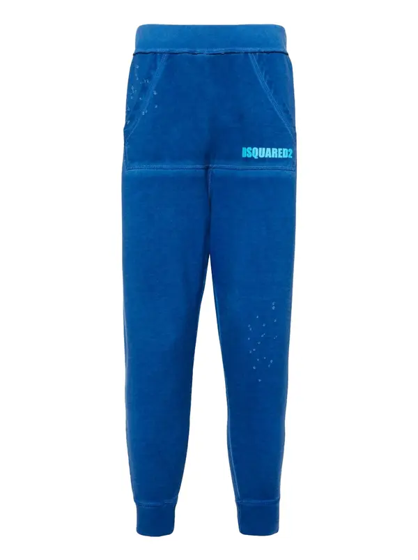 Dsquared2 Logo-print Cotton Track Pants - Blue