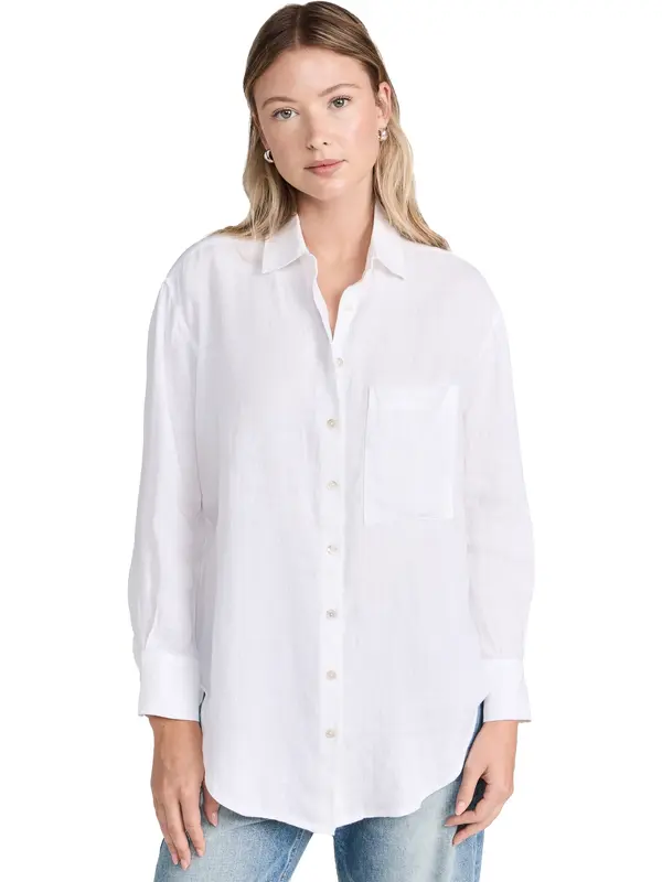 Ayr The Deeper End Linen Shirt - White