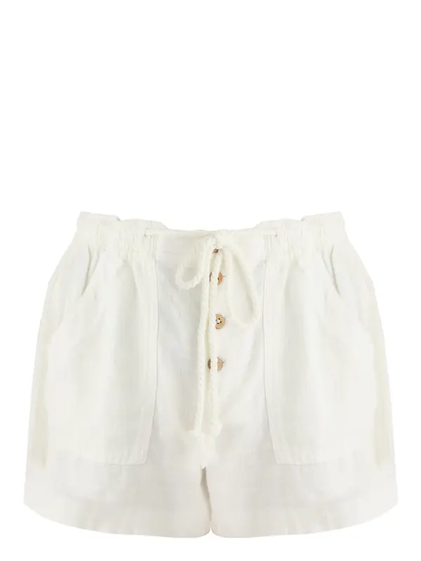 Free People Westmoreland Linen-blend Shorts - Ivory