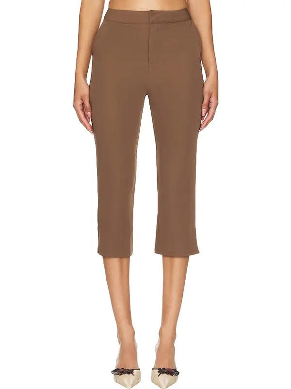 LOVERS AND FRIENDS Natasha Cropped Pant - Mushroom Brown