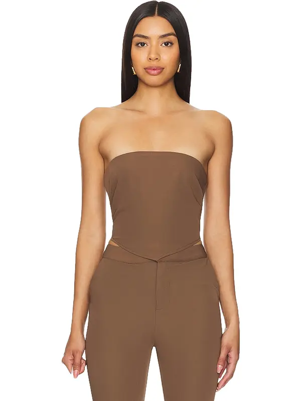 LOVERS AND FRIENDS Natasha Top - Mushroom Brown