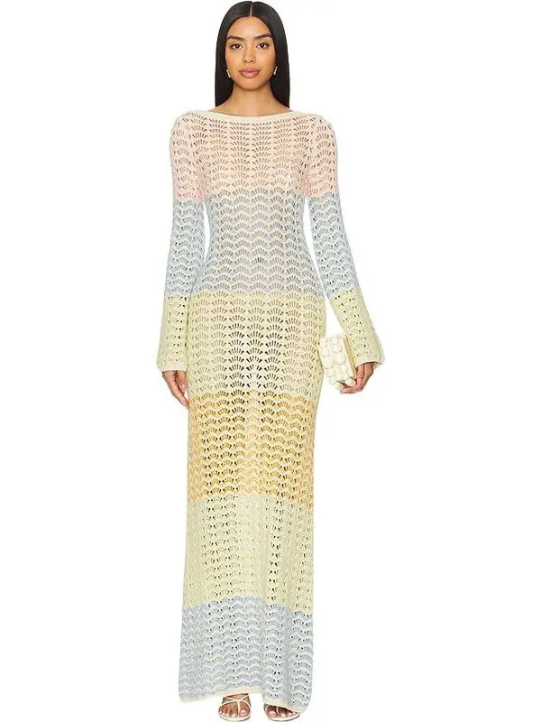LOVERS AND FRIENDS Crocheted Maxi Dress - Summer Multi