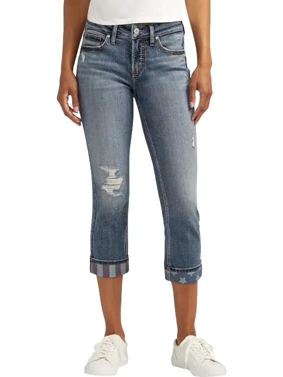 SILVER JEANS CO. Suki Americana Mid-rise Capri Jeans - Indigo