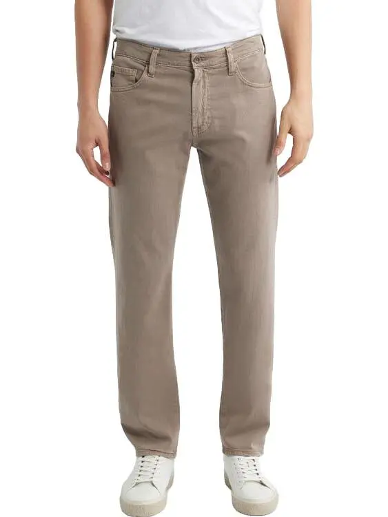 Ag Everett Slim Straight-leg Cotton & Linen Blend Jeans - Sulfur Amber Dust