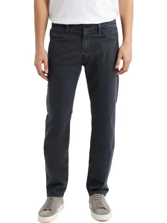 Ag Everett Slim Straight-leg Cotton & Linen Blend Jeans - Sulfur Antique Black