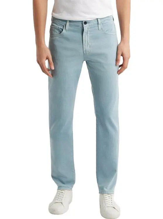 Ag Everett Slim Straight-leg Cotton & Linen Blend Jeans - Sulfur Crystal Cove