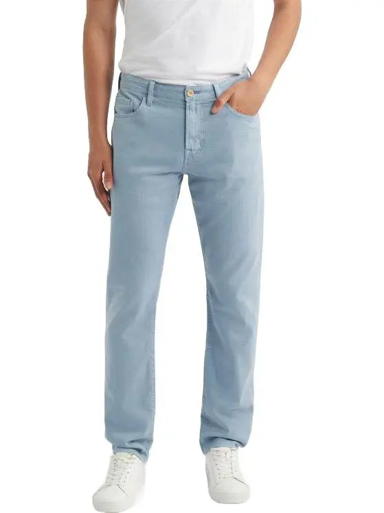 Ag Everett Slim Straight-leg Cotton & Linen Blend Jeans - Sulfur Smoky Sapphire