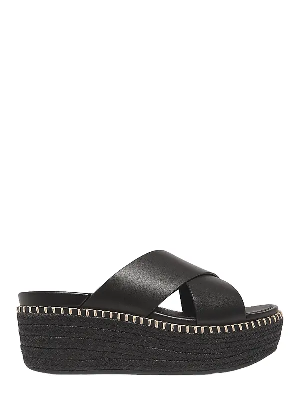 Fitflop Eloise Crossover Strap Espadrille Platform Sandals - Black