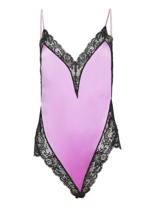 Fleur Du Mal Venus Lace Teddy - Spring Lavender
