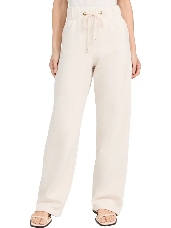 LES TIEN Eazy Classic Fleece Pants - Ivory