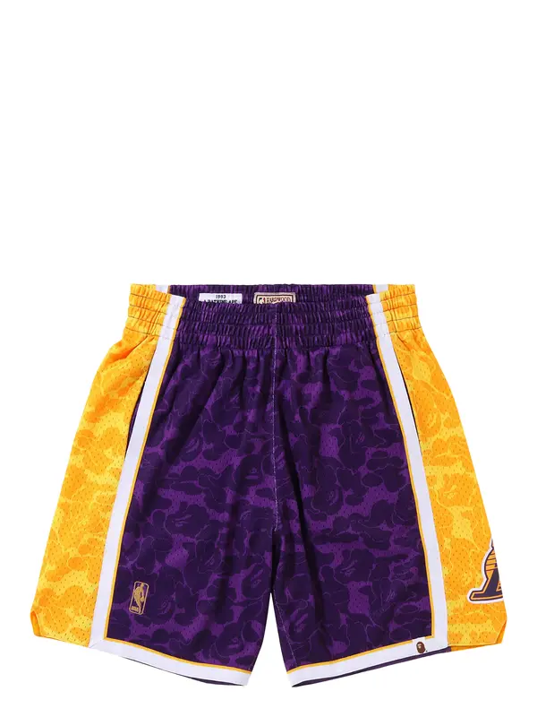 BAPE X Mitchell & Ness Los Angeles Lakers Shorts - Purple