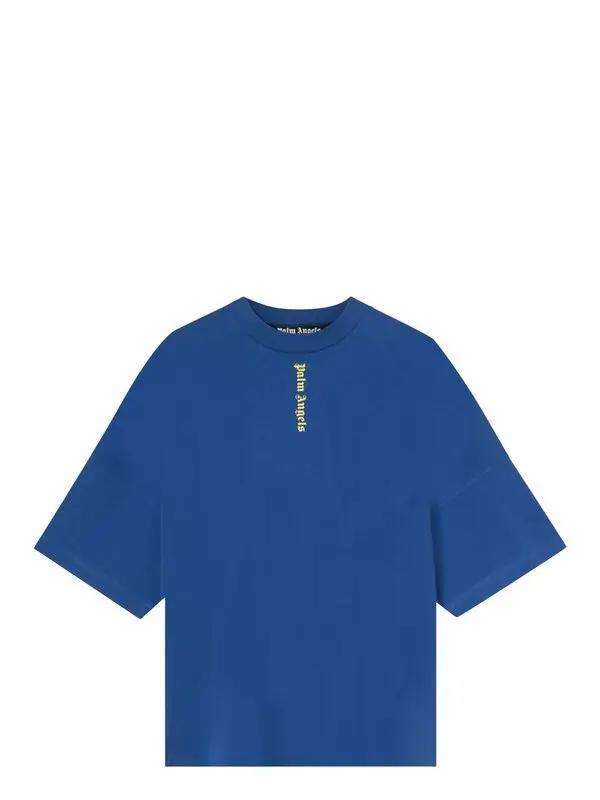 Palm Angels Logo Over T-shirt - Blue