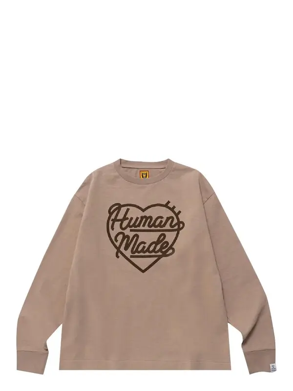 HUMAN MADE Heart Long-sleeve T-shirt 'beige - Tan