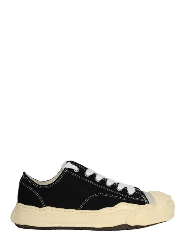 Mihara Yasuhiro Hank Og Sole Canvas Low-top Sneakers - Black