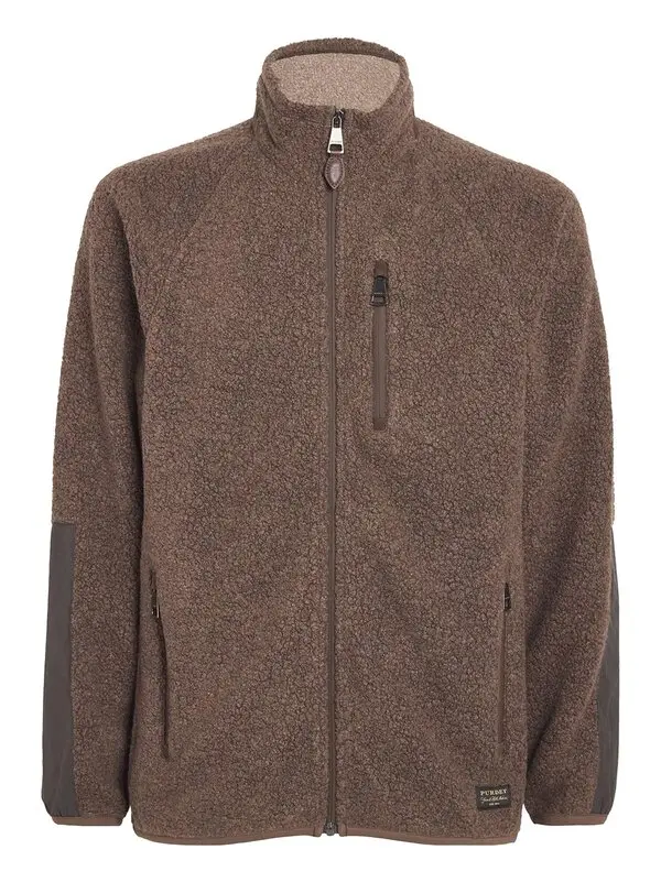 Purdey Fleece-back Jersey Lux Jacket - Brown