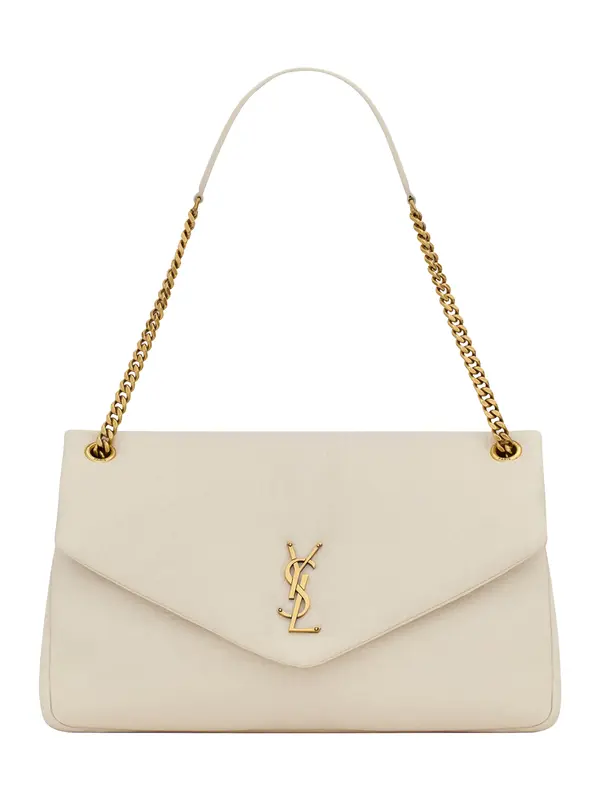 Saint Laurent Large Calypso Shoulder Bag - White