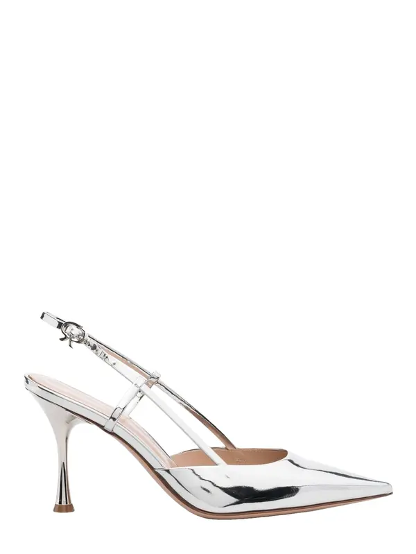 GIANVITO ROSSI Ribbon 85mm Slingback Pumps - Silver