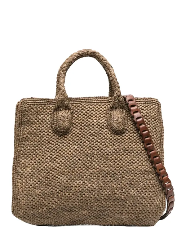 IBELIV Woven Raffia Tote Bag - Neutrals