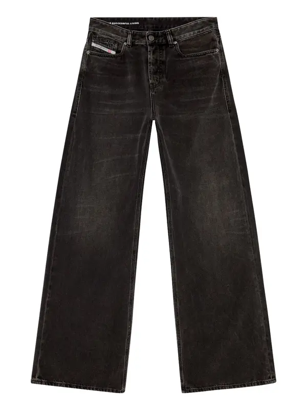 DIESEL 1996 D-sire Low-rise Wide-leg Jeans - Black
