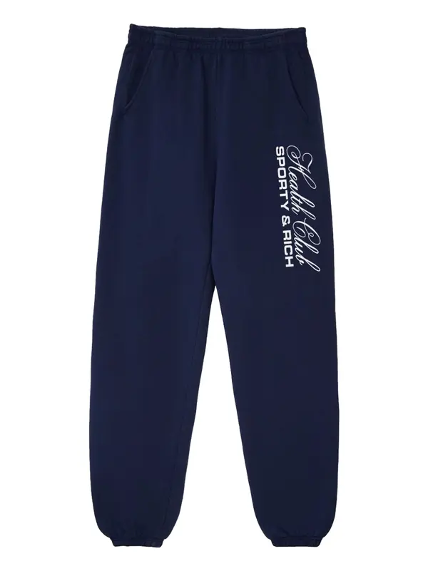 SPORTY & RICH Made In Usa Cotton Track Pants - Blue