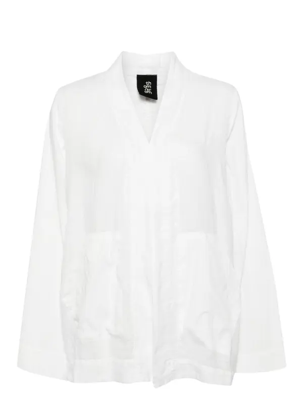THOM KROM Open-front Lightweight Jacket - White