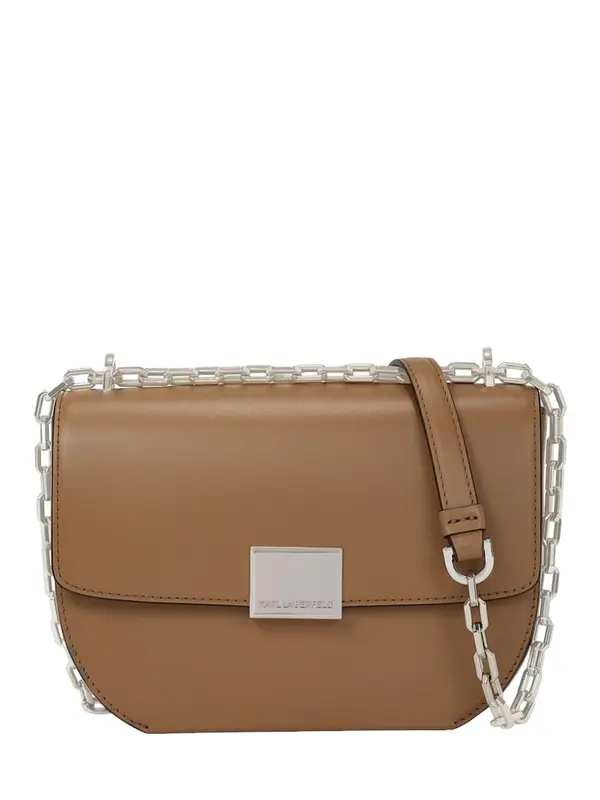 Karl Lagerfeld K/forever Leather Crossbody Bag - Neutrals