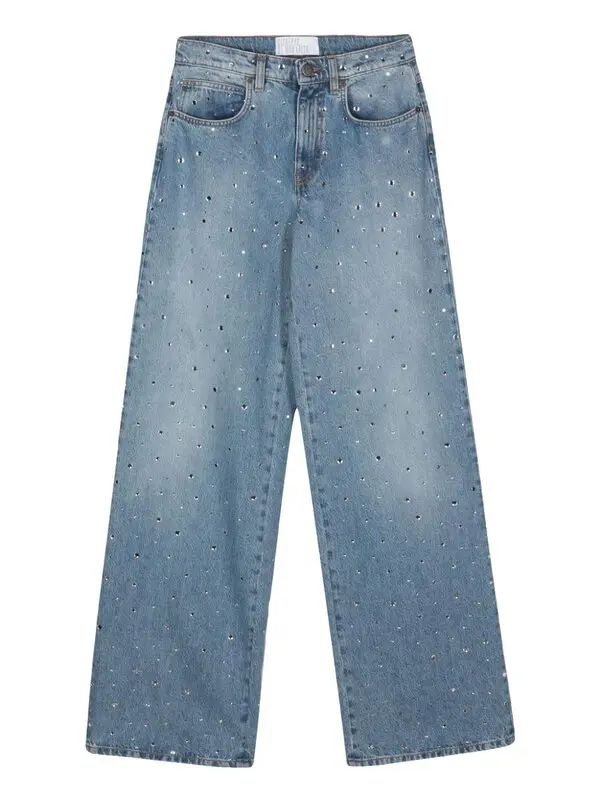 Giuseppe Di Morabito Crystal-embellished Straight Jeans - Blue