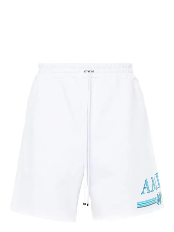Amiri Rubberized Logo Cotton Shorts - White
