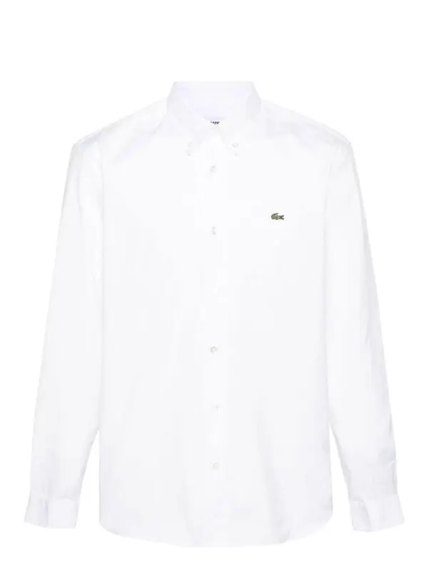 Lacoste Logo-patch Cotton Shirt - White