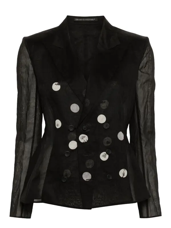 Yohji Yamamoto Double-breasted Blazer - Black