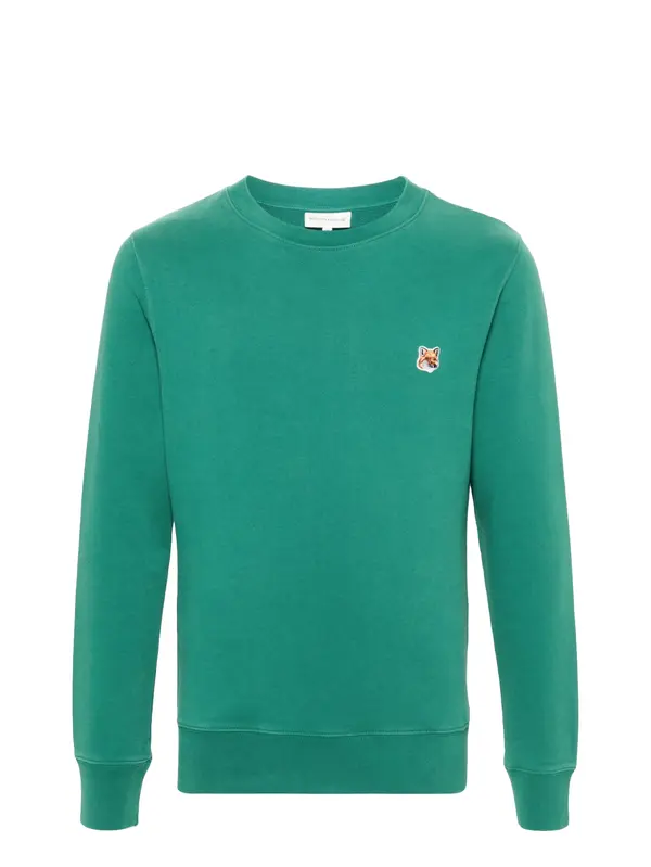Maison Kitsuné Fox Head-patch Sweatshirt - Green