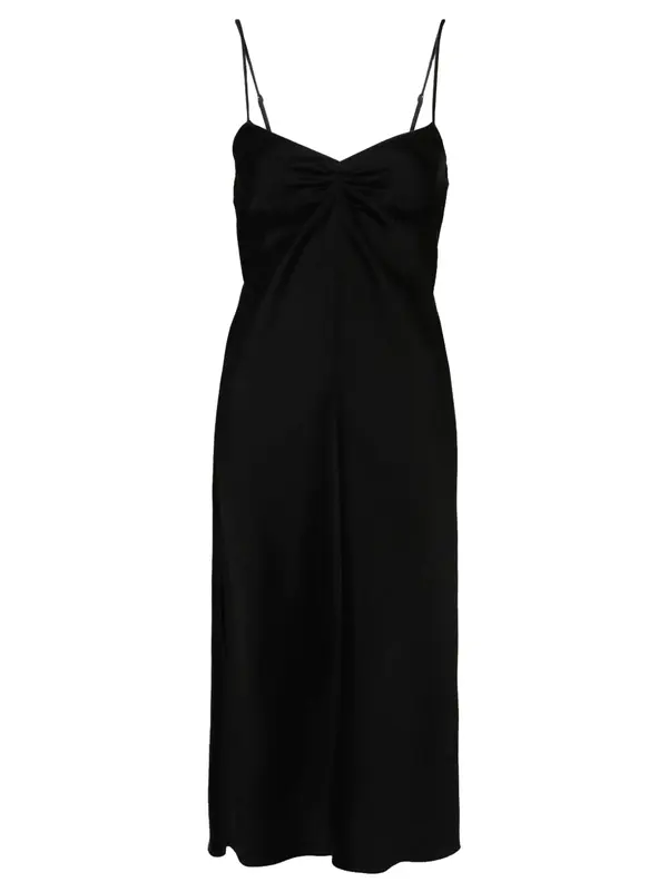 FORTE_FORTE Sleeveless Satin Dress - Black