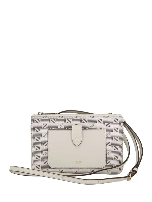 Moreau Monogram Leather Crossbody Bag - Neutrals