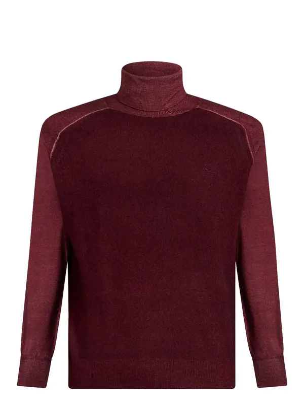 Etro Pegaso-appliqué Wool Jumper - Red