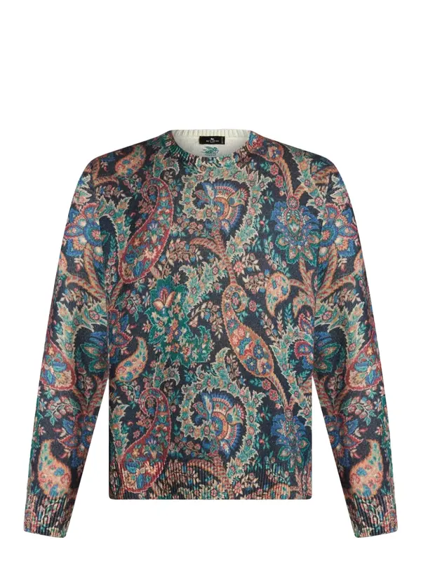 Etro Intarsia-knit Jumper - Blue